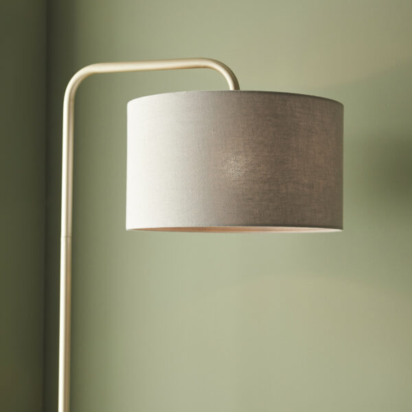 Grainger Champagne Floor Lamp - Abbeygate Lighting