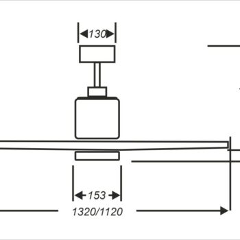 Darwin Ceiling Fan with Remote Control - Abbeygate Lighting