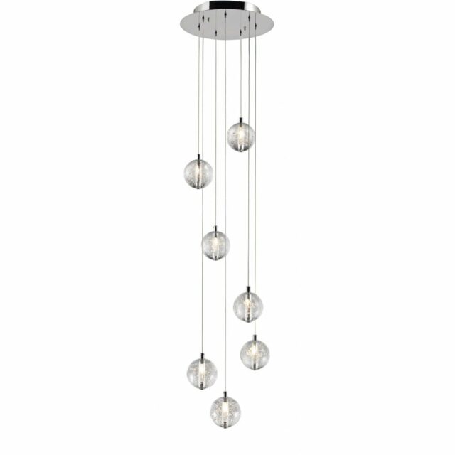 Bubbles 7 Light Glass Pendant - Abbeygate Lighting